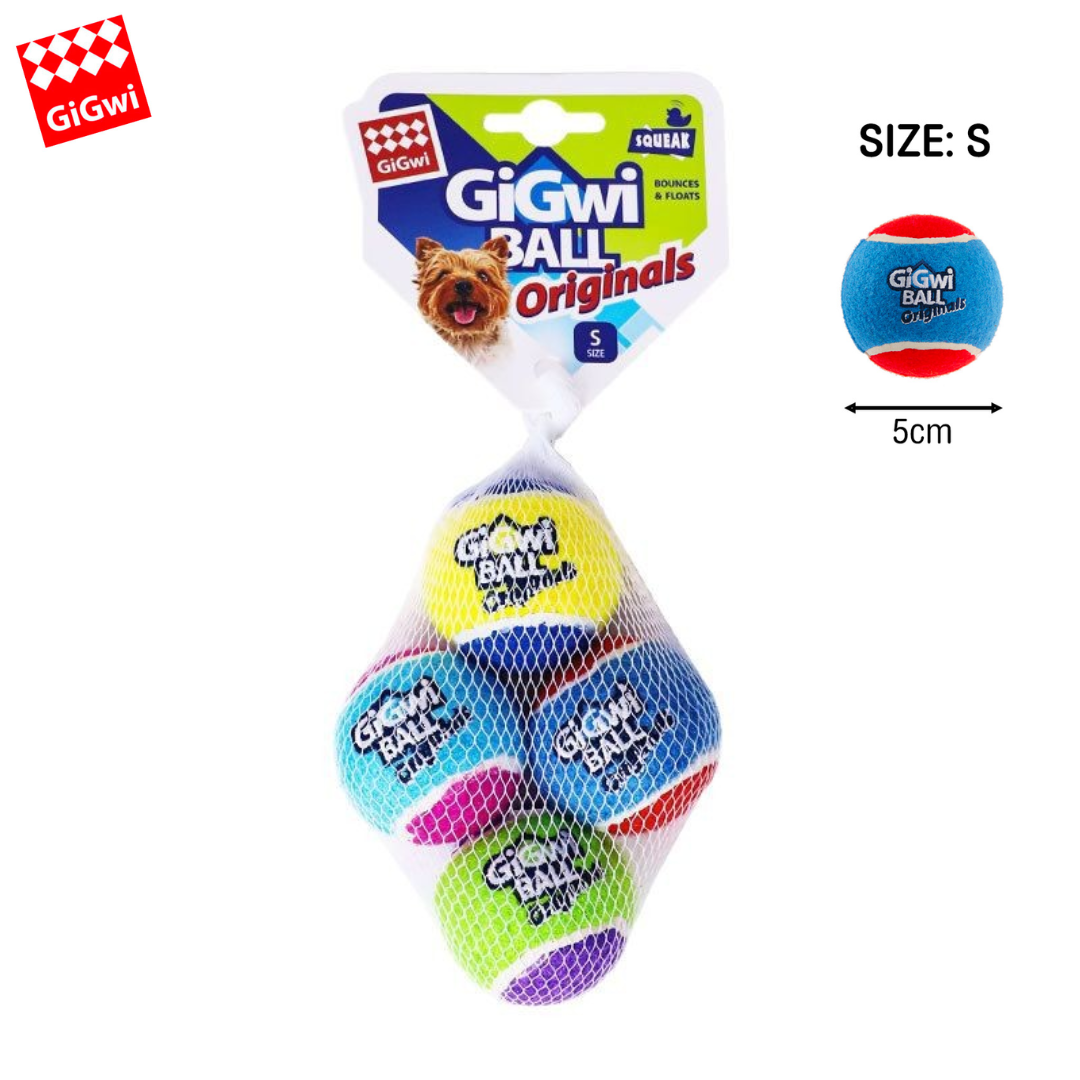 GiGwi Ball Originals Squeak ของเล่นสุนัข ลูกบอลเทนนิส บีบมีเสียง เด้ง ...